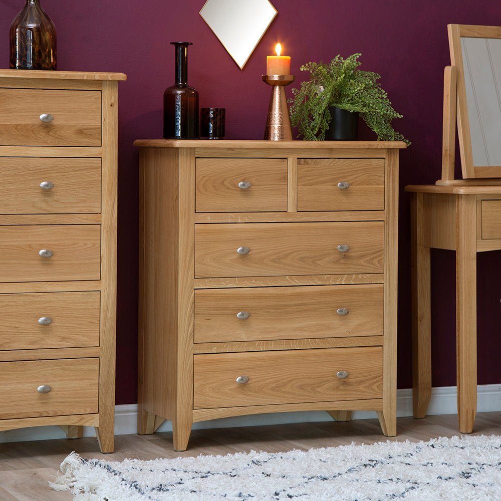 Chest of Drawers | Oak & Painted | The Furniture Warehouse
