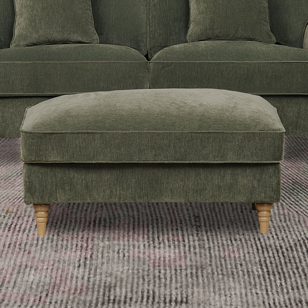 Stowe Forest Green Foot Stool – The Furniture Warehouse